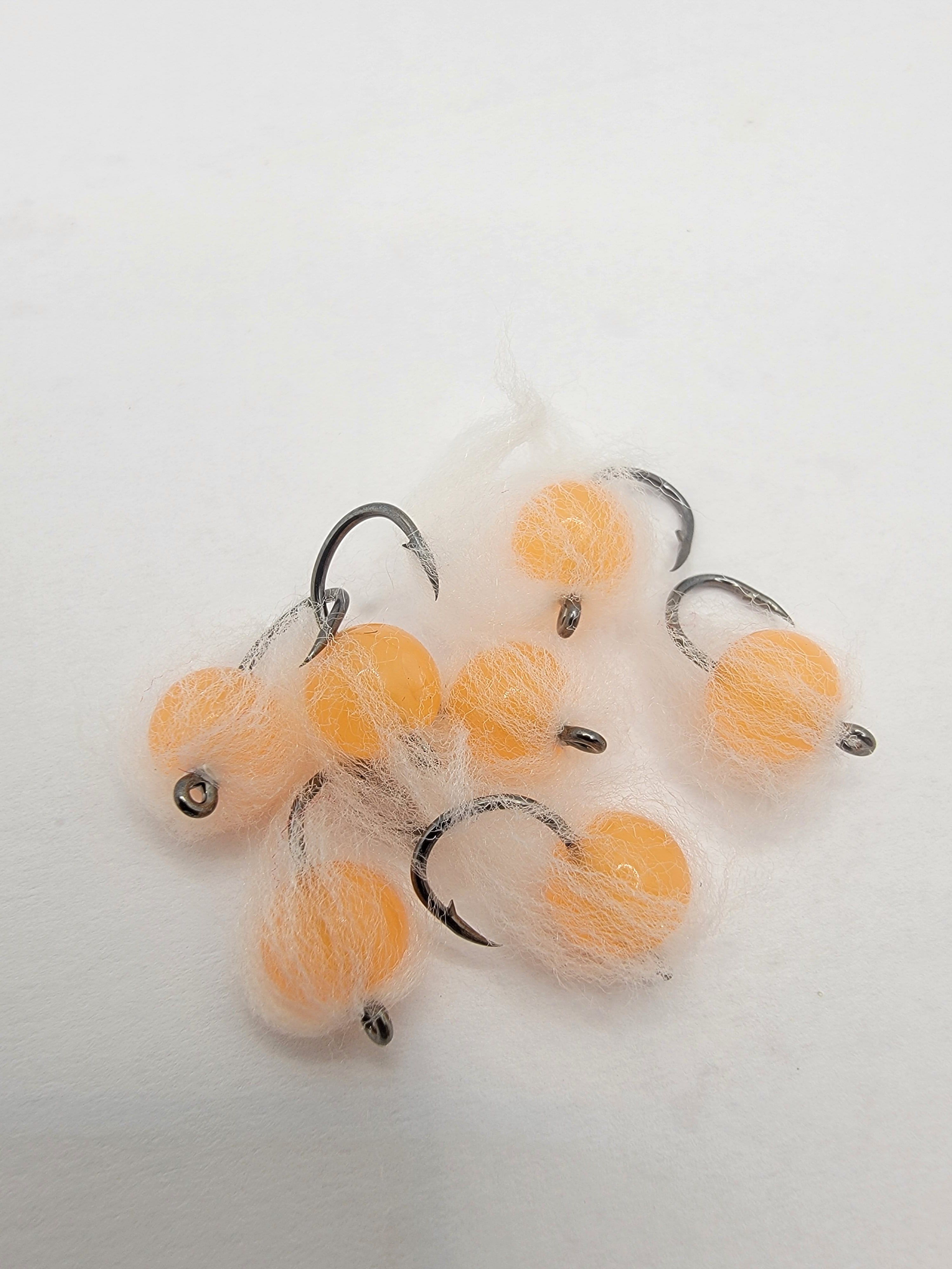 8mm Peach Orange glow nuke egg - Glow in the dark – River Roe Tackle Co.
