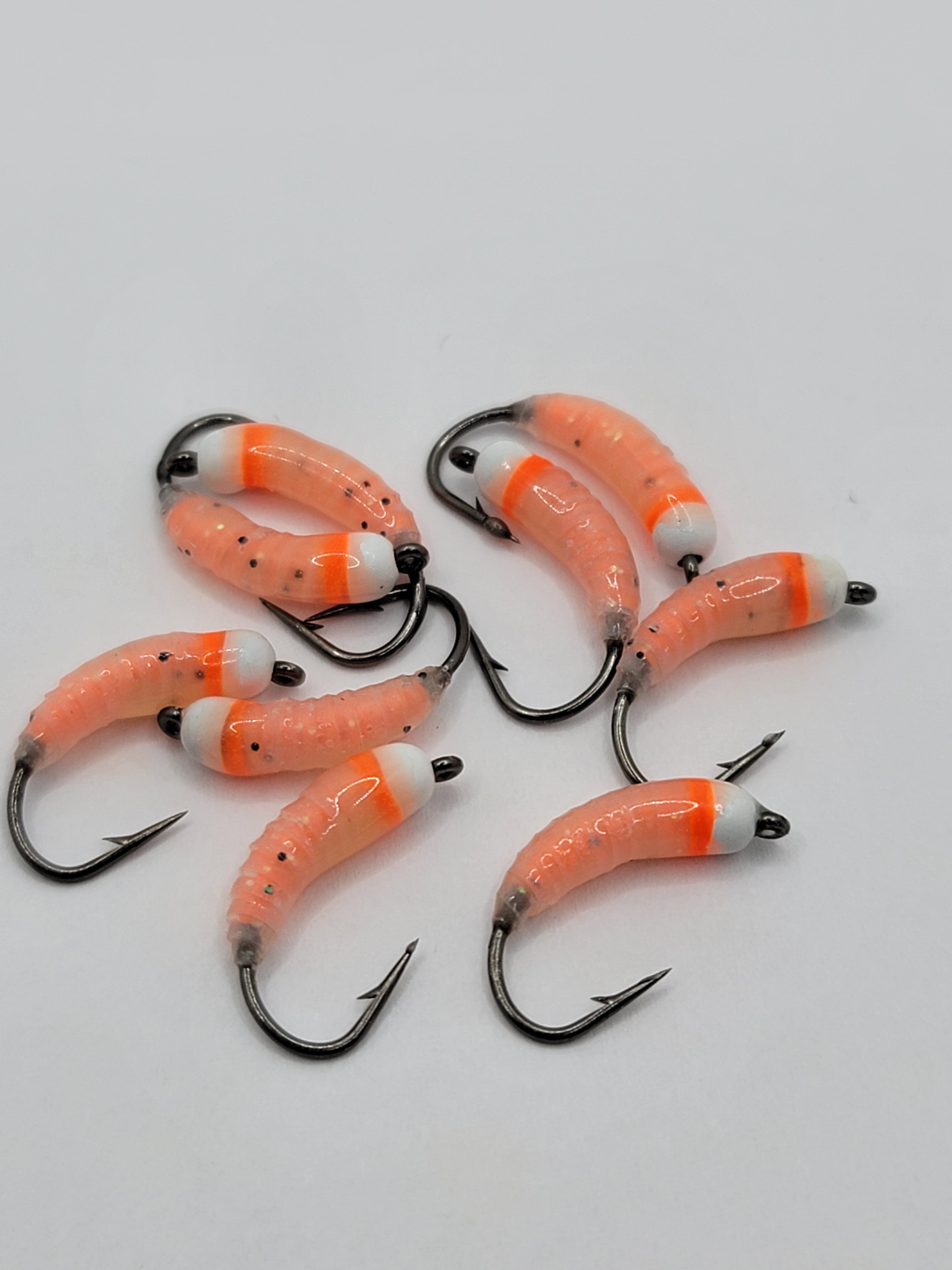Light Orange Tungsten Larvae - #8 Hook – River Roe Tackle Co.