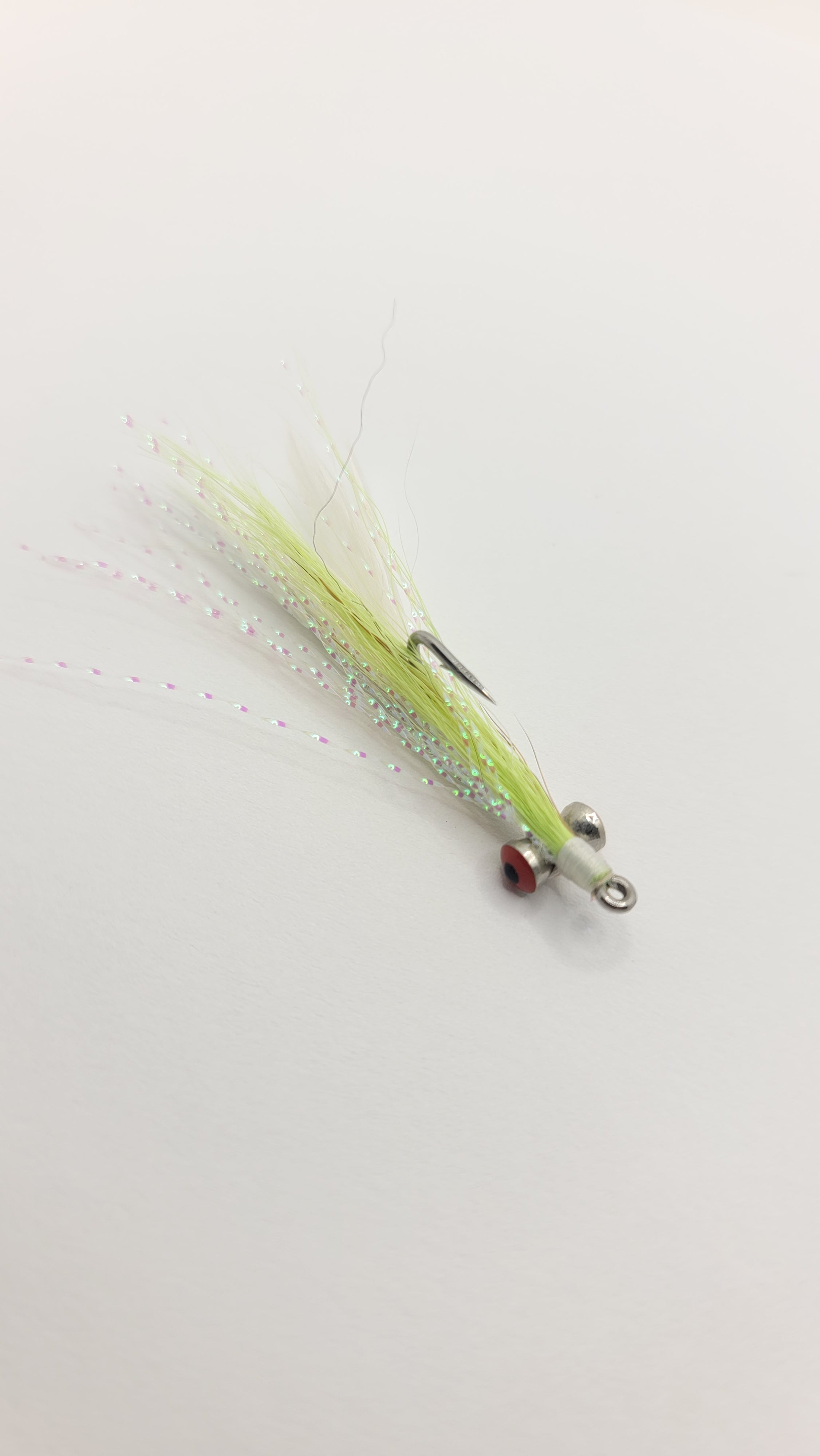 Green / White Clouser Minnow – River Roe Tackle Co.